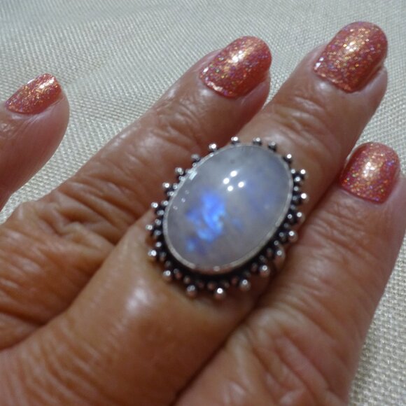 Handmade | Jewelry | Gorgeous Rainbow Moonstone Handmade Sterling 925 ...